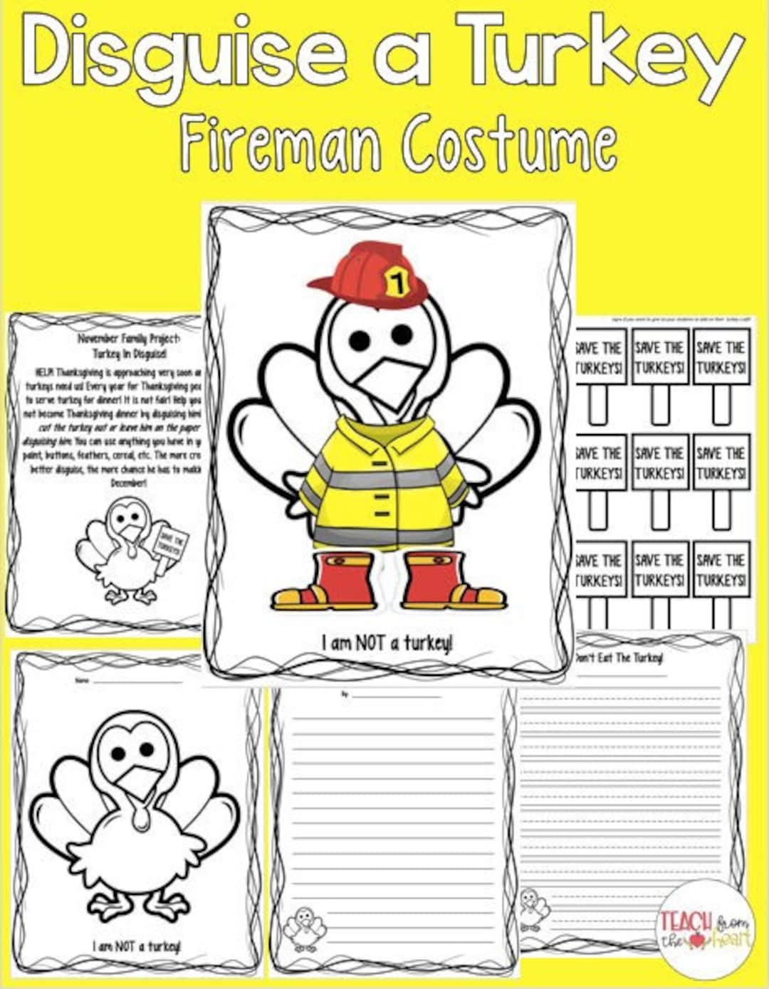 Disguise a Turkey Fireman Costume - Etsy