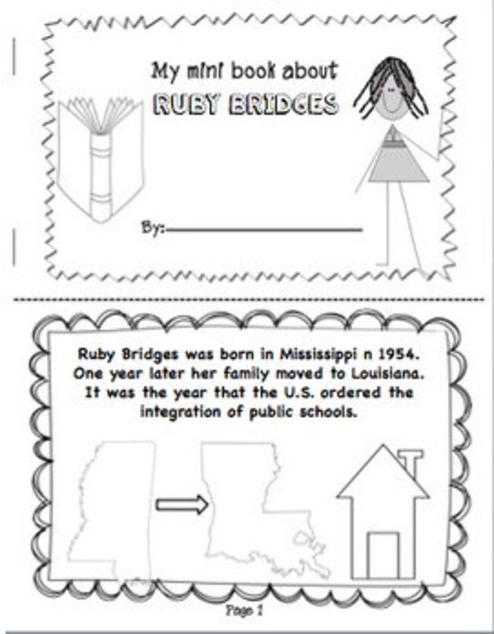 Ruby Bridges Craft and Printables (black History Month Craft) - Etsy