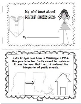 Ruby Bridges Craft and Printables (black History Month Craft) - Etsy