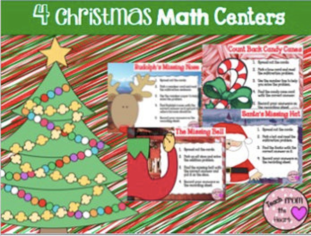 Christmas Math Centers - Etsy