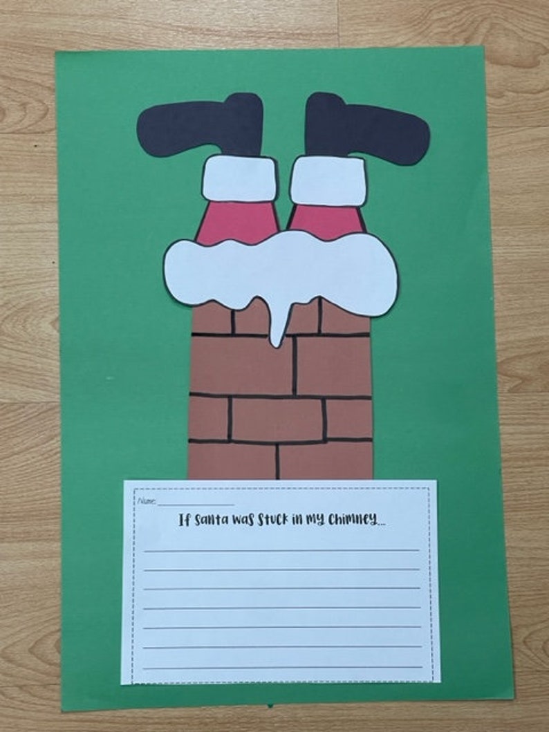 Santa is Stuck Writing Craft - Etsy