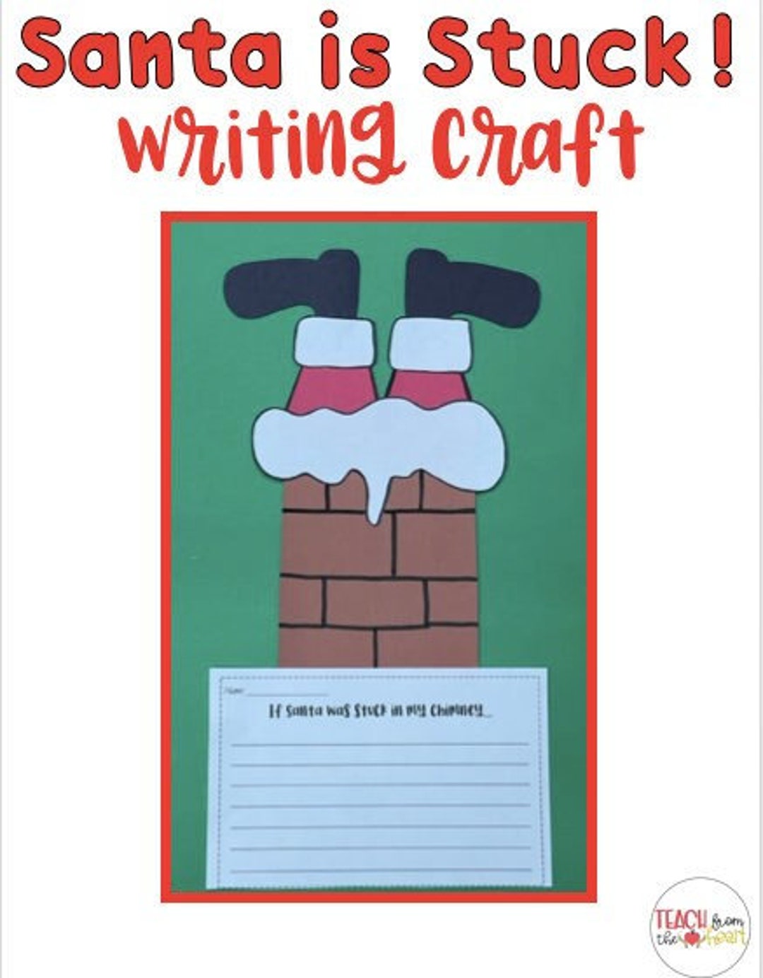 Santa is Stuck Writing Craft - Etsy