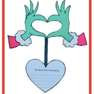 Grinch Craft and Writing (I Can Help the Grinch’s Heart Grow By..) - Etsy