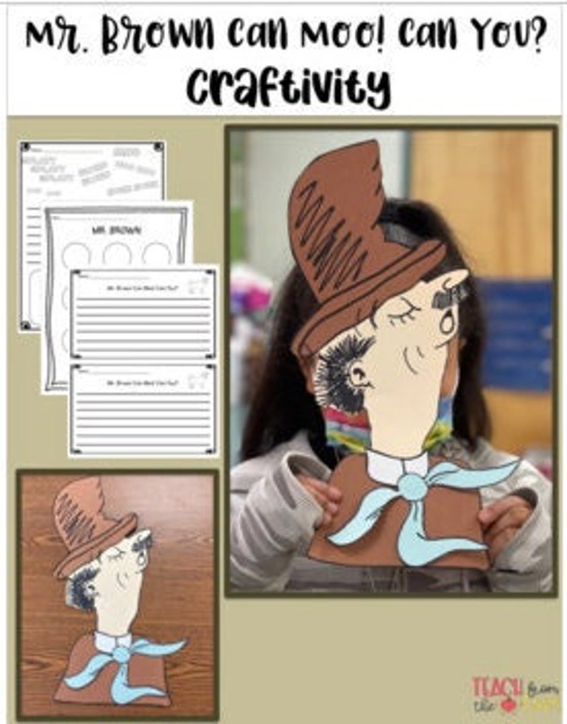 Mr. Brown Can Moo Can You? Craft and Writing - Etsy