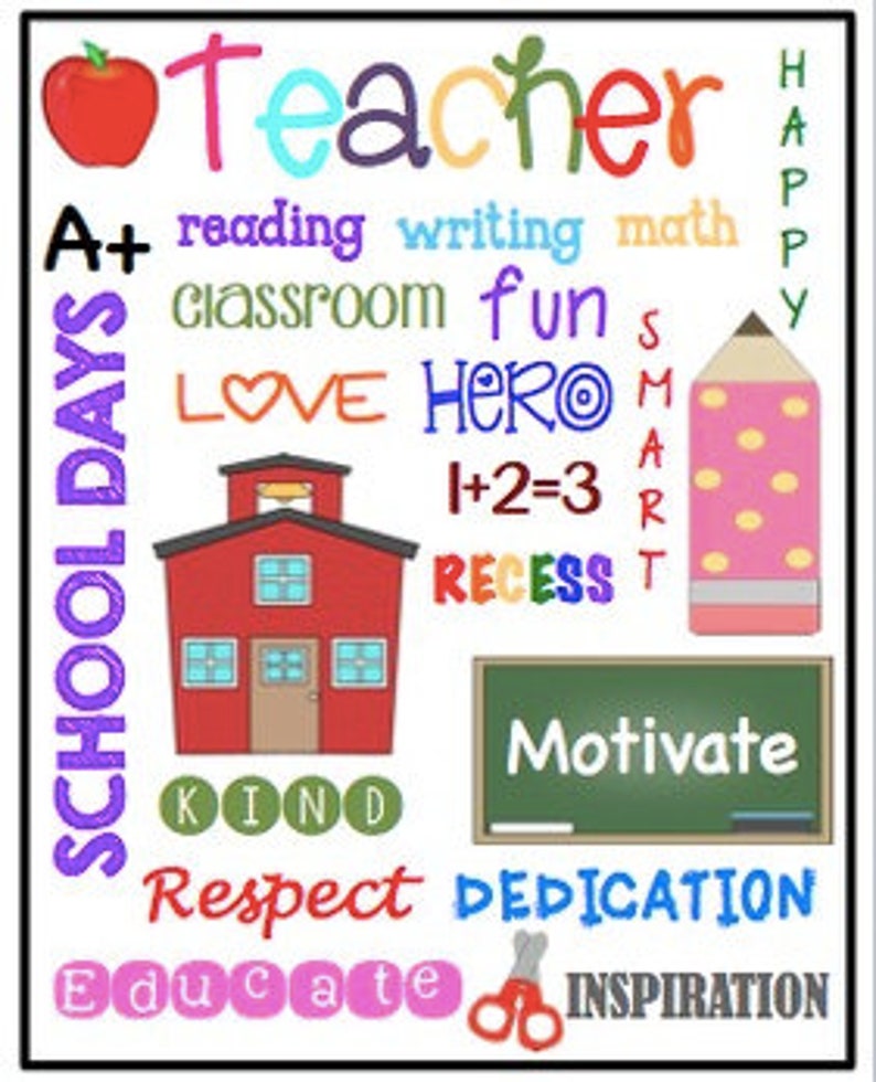 Teacher Subway Art - Etsy