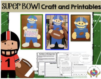 Super Bowl Player Craft and Printables - Etsy