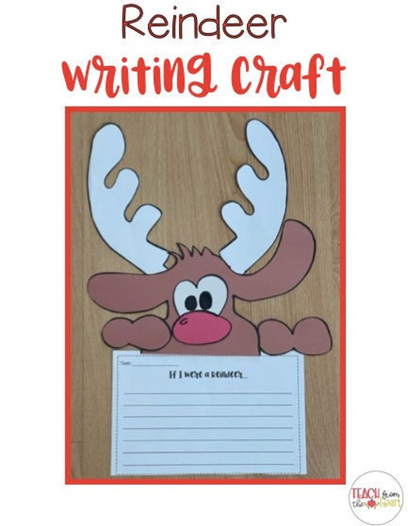Reindeer Craft and Writing - Etsy