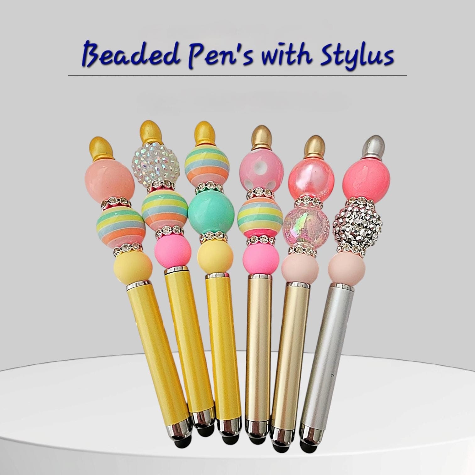 Stylus Beaded Pen, Pen With Stylus, Stylus for Phone, Stylus for Tablet ...