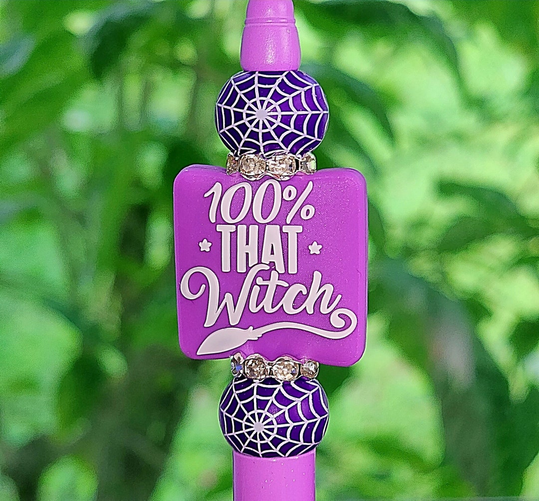 Witch Pen, Beaded Pen, Spider Web Pen, Journal Pen, Halloween Gift ...
