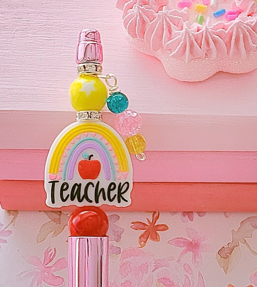 Beaded Pen, Gift for Teacher, Journal Pen, Pen for Teacher, Desk Pen ...