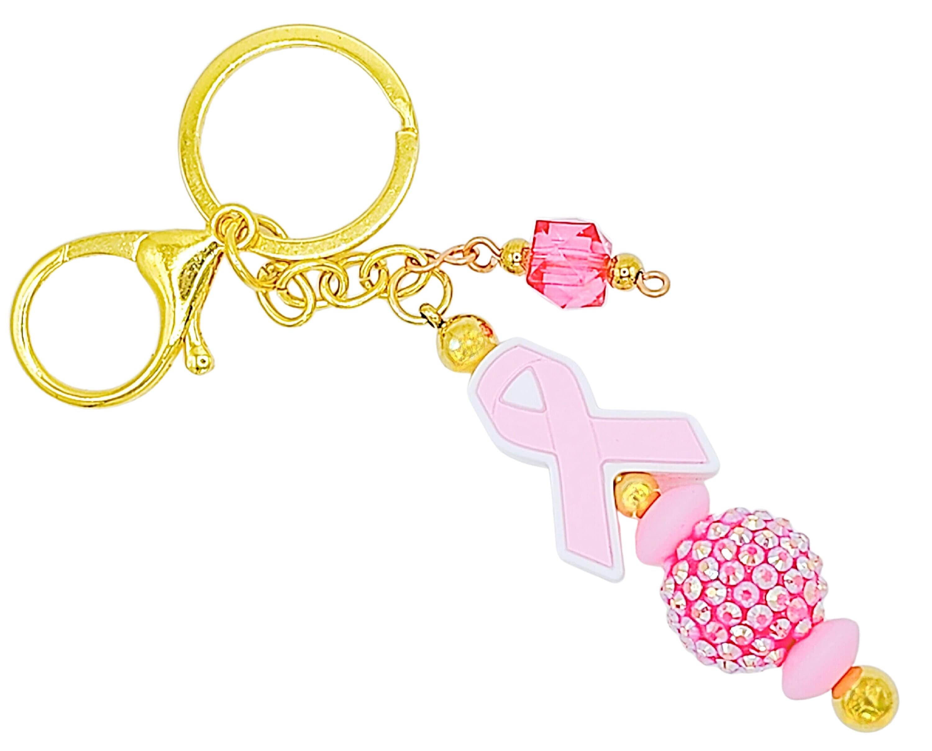 Breast Cancer Keychain Breast Cancer Gifts Breast Cancer - Etsy