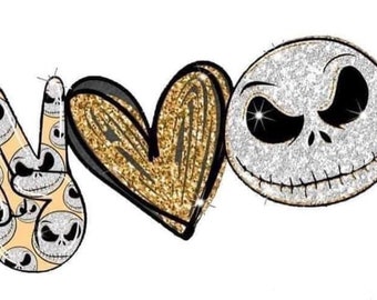 Peace Love Jack Sublimation Print Ready to Transfer - Etsy