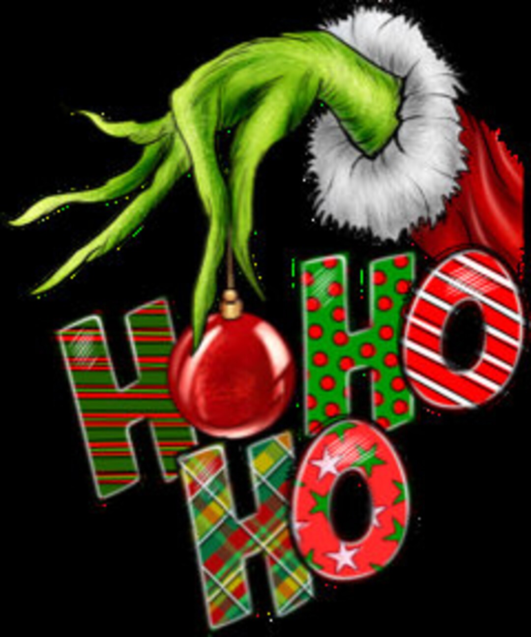 Grinch Hand Hohoho - Etsy