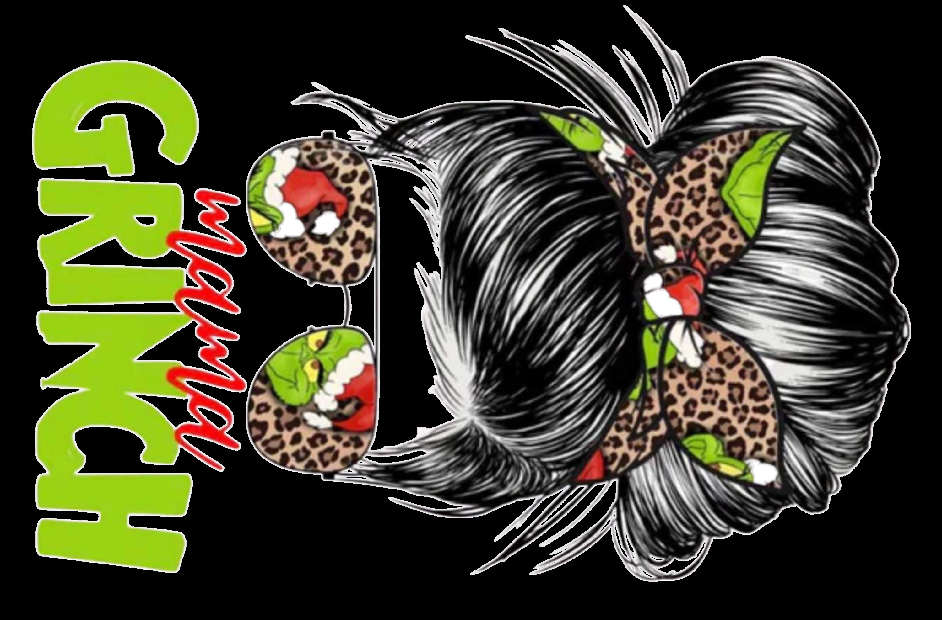 Mama Grinch Messy Bun - Etsy