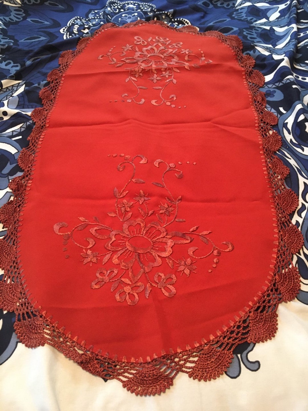 Hungarian Handmade Red Doily - Etsy