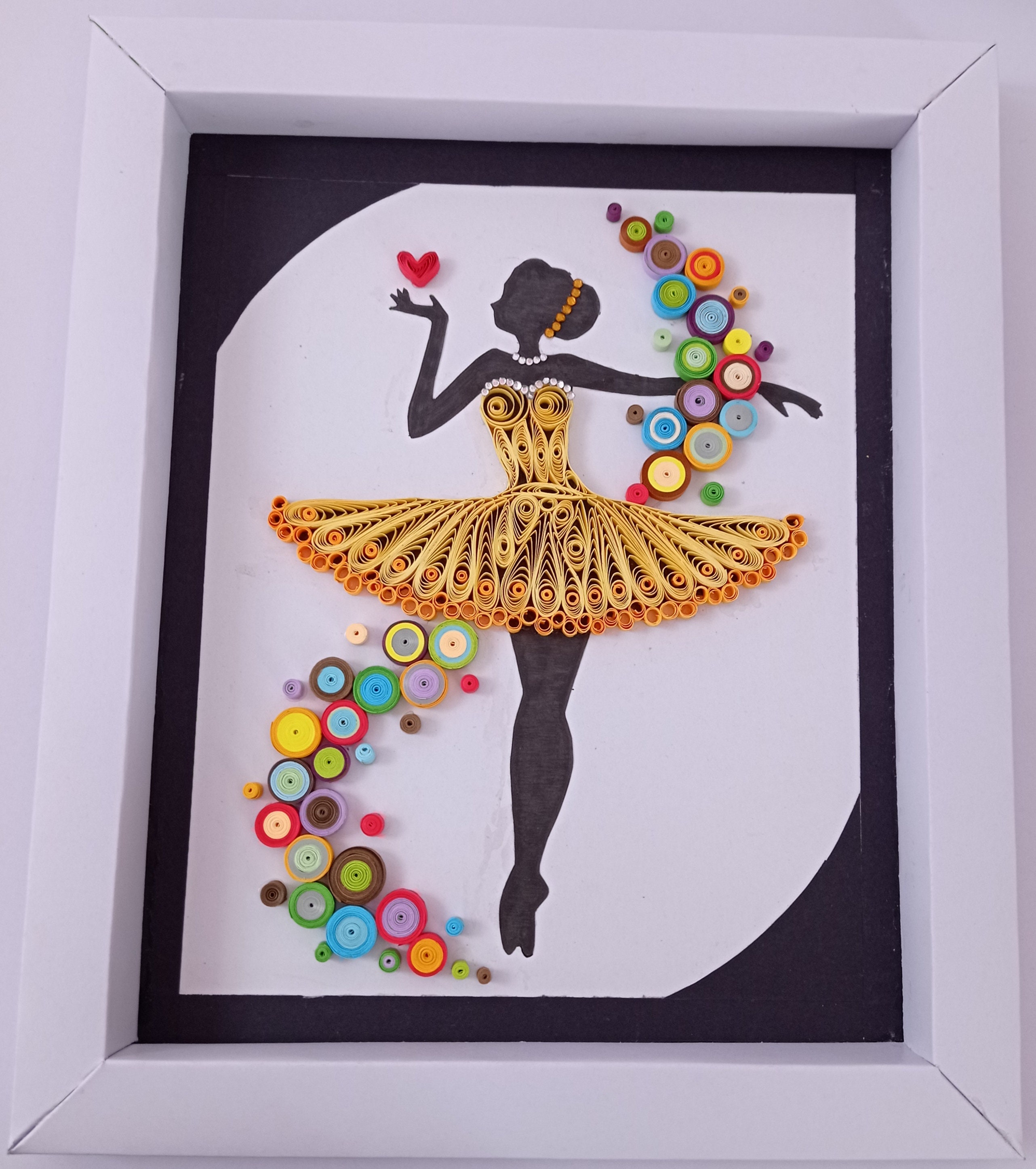 Ballet Dancer - Paper Quilling Art - Wall Art - Wedding Gift ...
