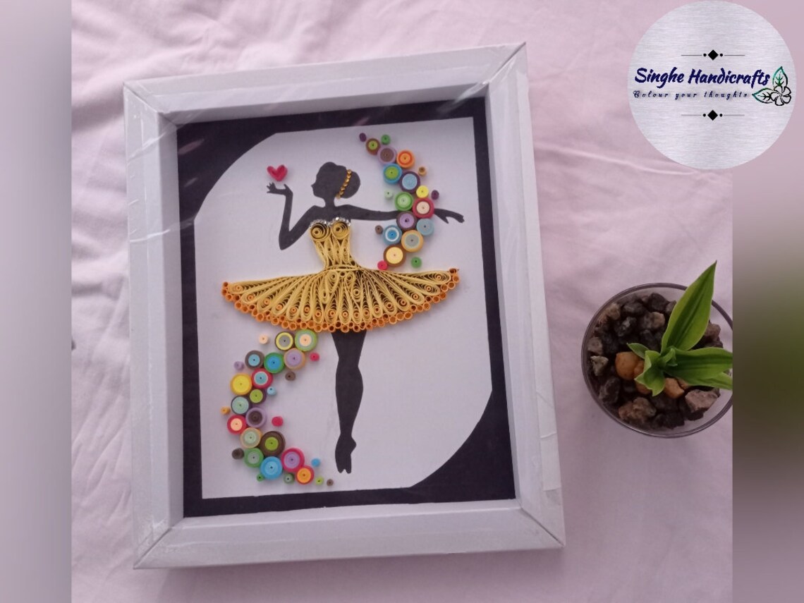 Ballet Dancer - Paper Quilling Art - Wall Art - Wedding Gift ...