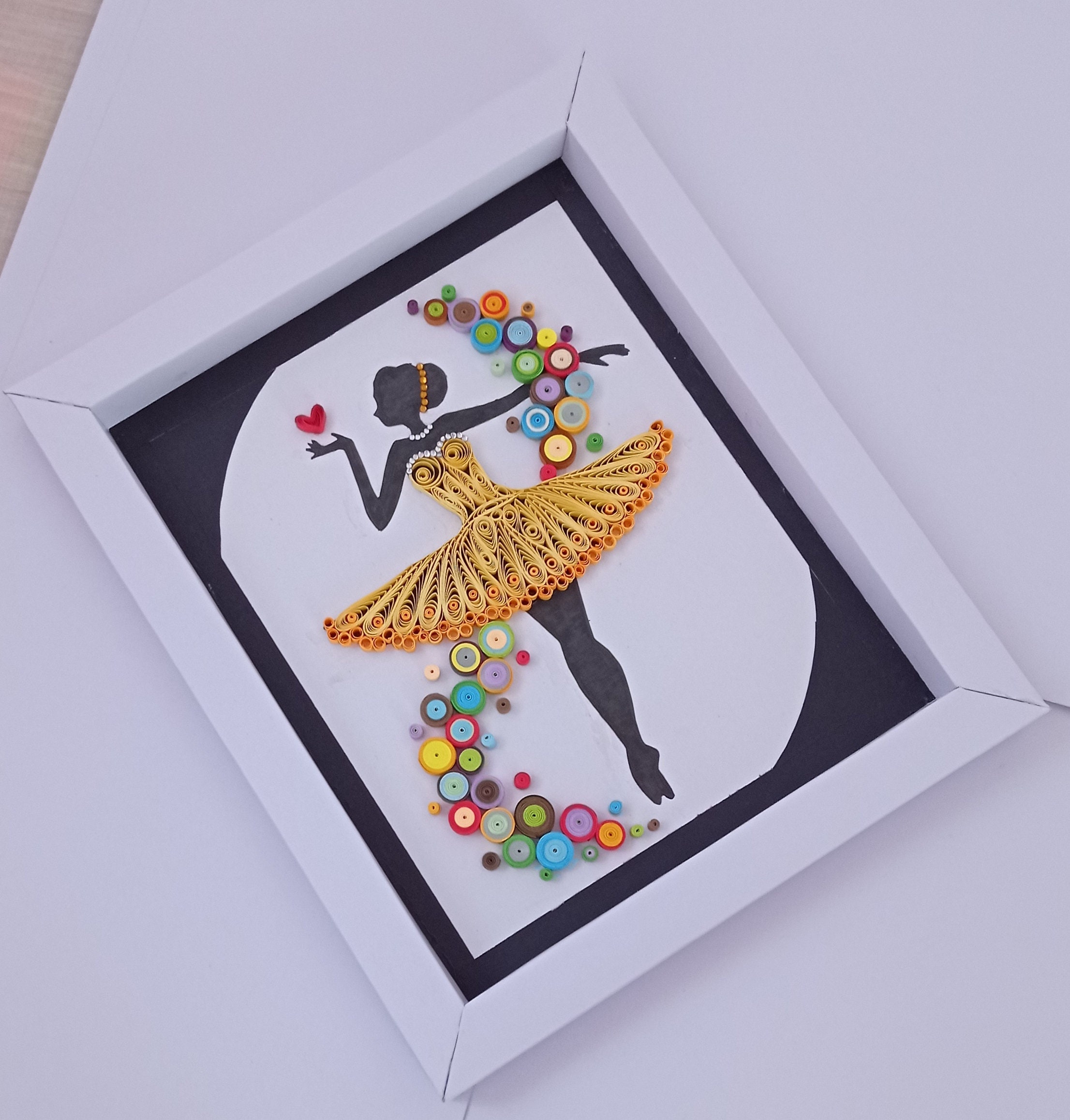 Ballet Dancer - Paper Quilling Art - Wall Art - Wedding Gift ...