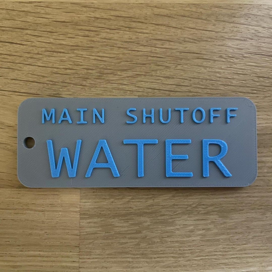 Main Water Shutoff Tag - Emergency Utility Marker - Etsy