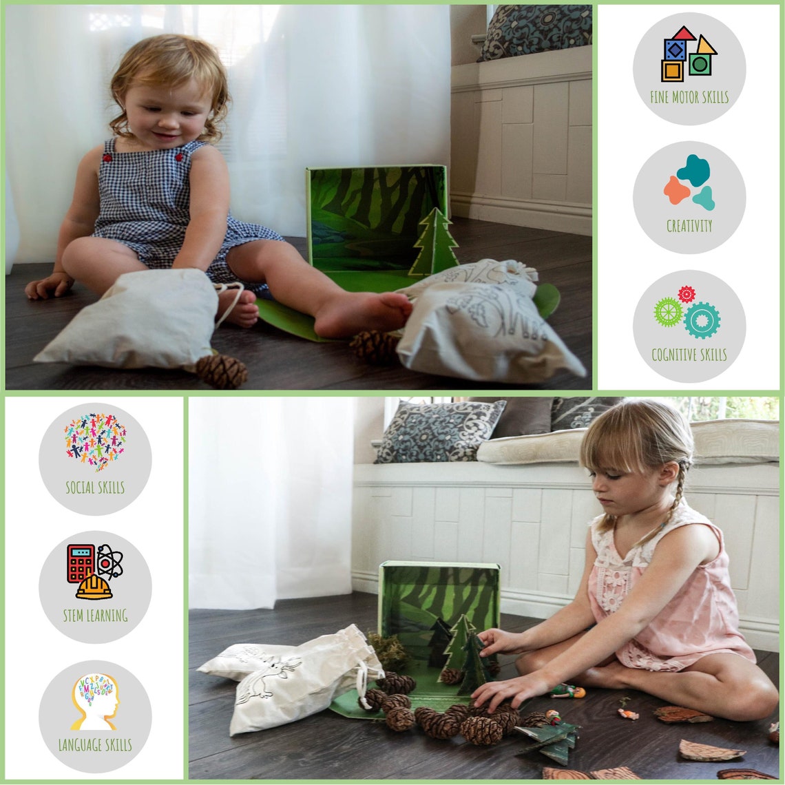 Forest Nature Treasures Sensory Bin - Educational Sensory Toys for ...