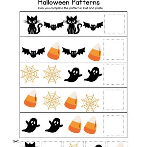Prek-1st Grade Spooky Fun Halloween Patterns Coloring Page and ...