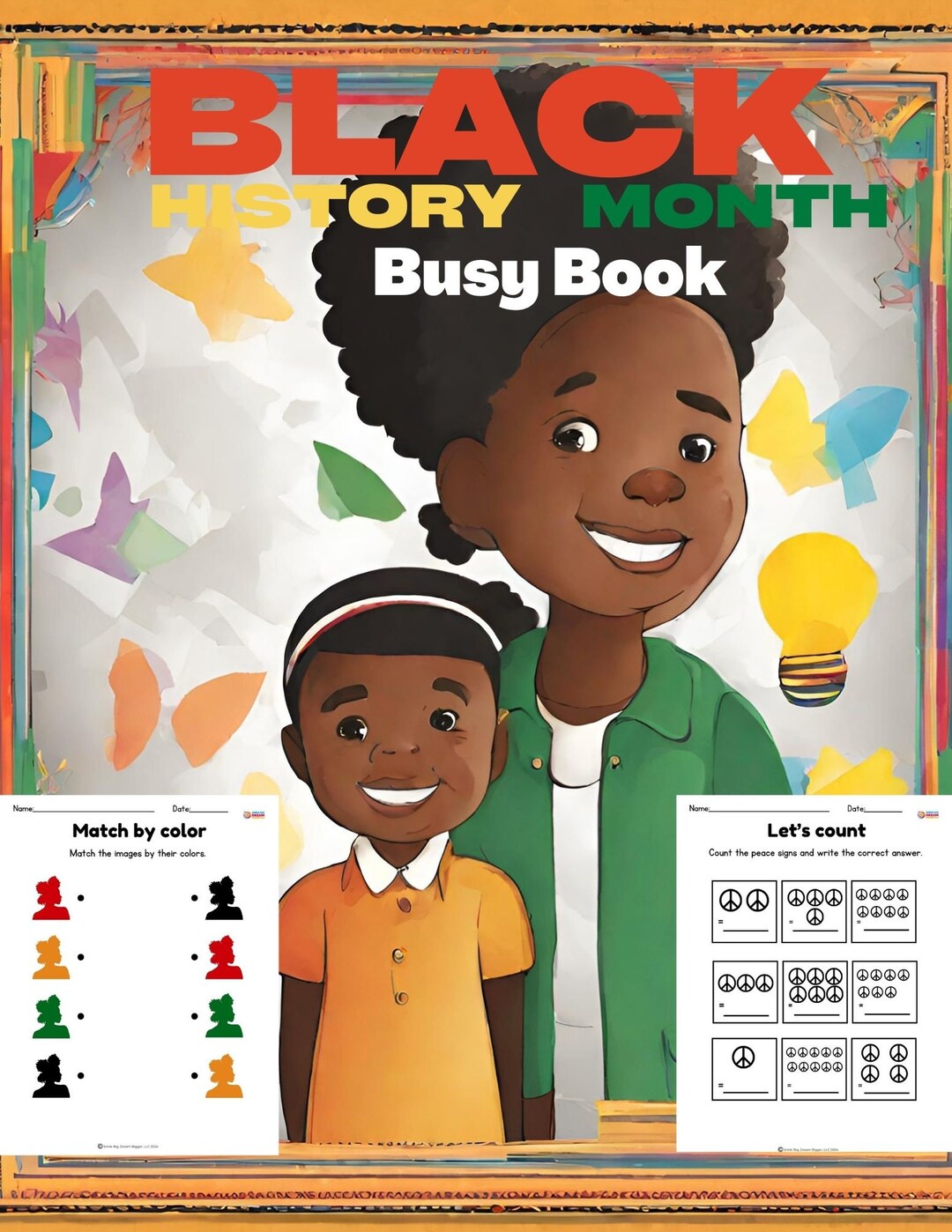 Prek- 1st Grade English/spanish Black History Month Busy Book Early ...