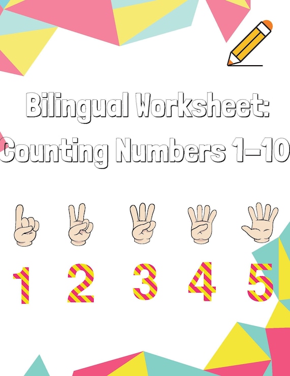 Bilingual Number Tracing Printable Workbook. Preschool - Etsy
