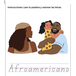 Prek Juneteenth Workbook, English/spanish Activity, Tracing Words ...