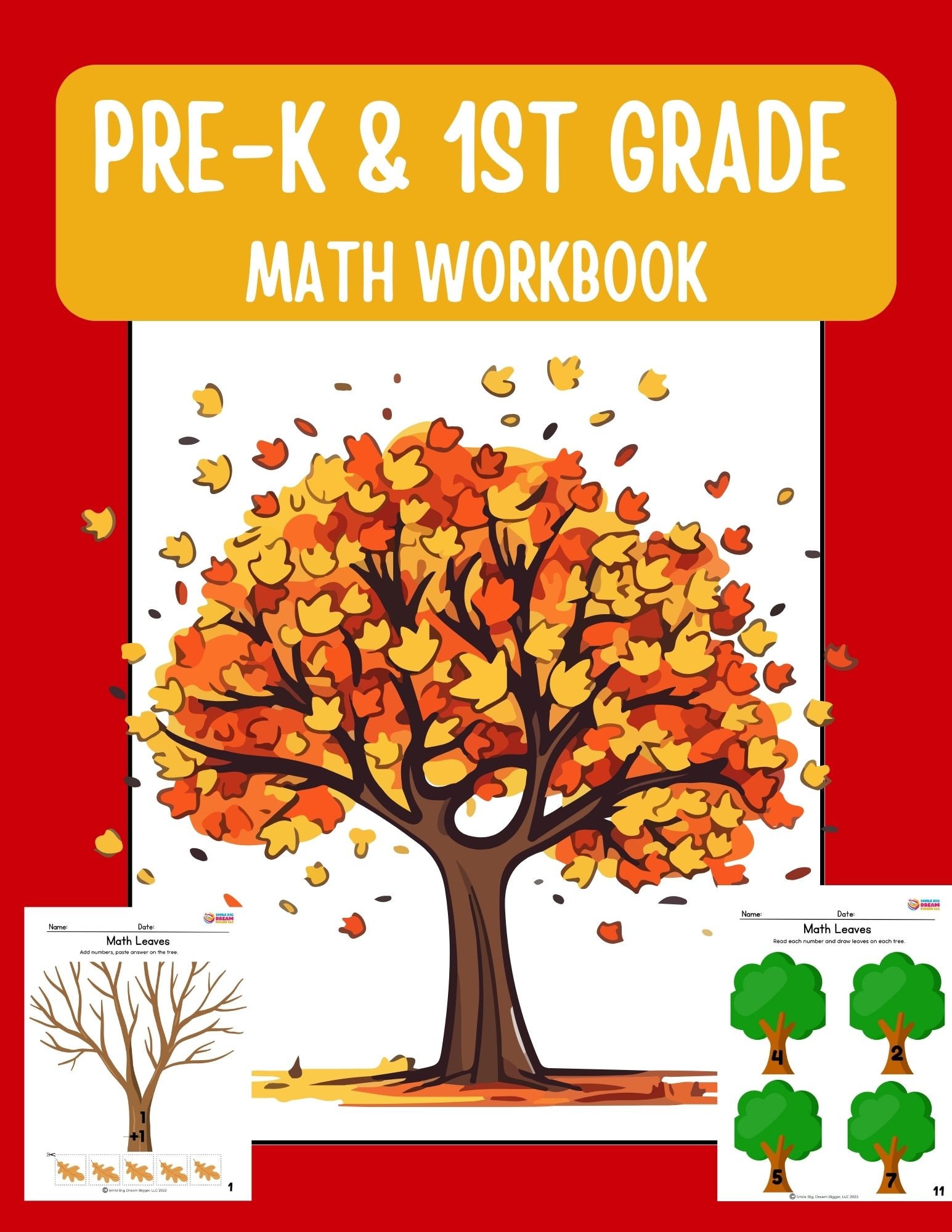 Prek 2nd Grade Fall-themed Math Addition Worksheet Bundle: - Etsy