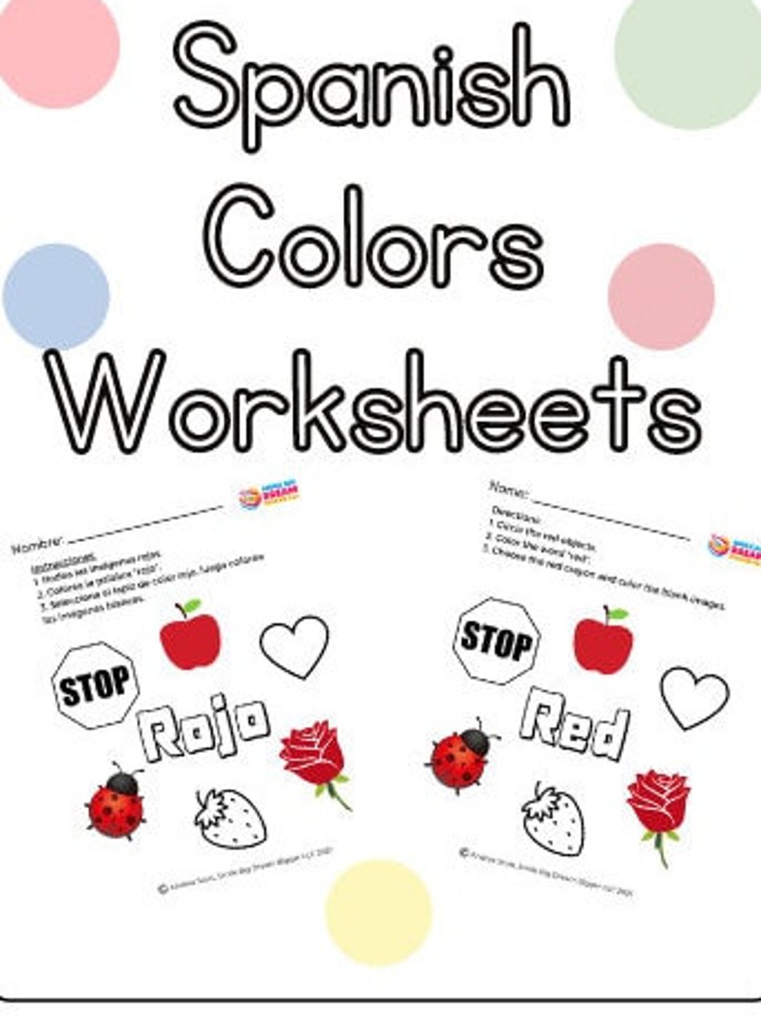 FUN/ DIGITAL Bilingual Spanish/english Language Color Sort Activity ...