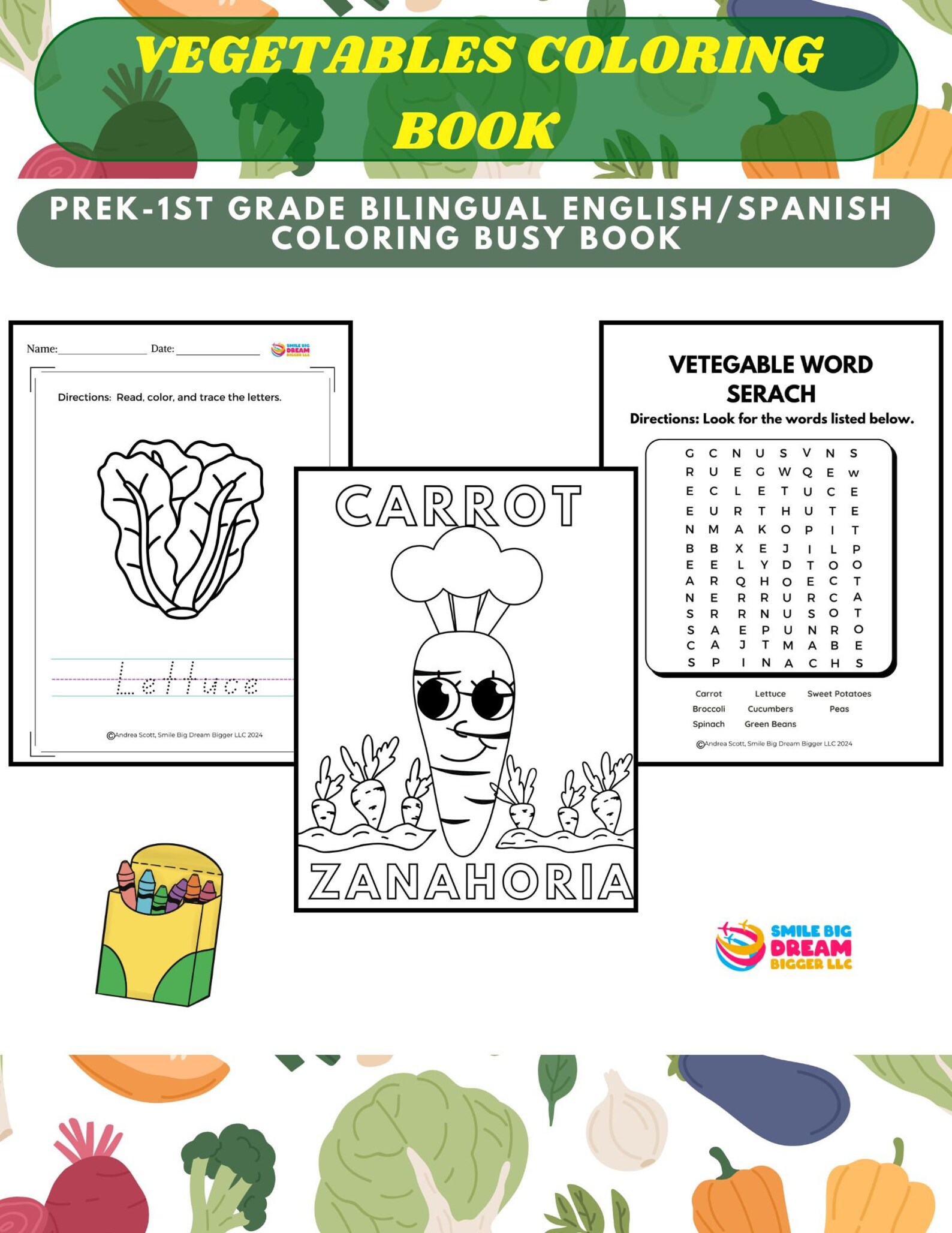 Prek-1st Grade Activity Art & Craft Early Learning English/spanish ...