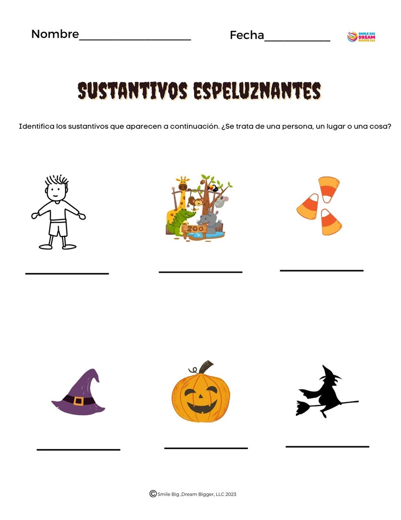 Halloween Nouns Worksheet, Spooky Nouns, Nouns Worksheet, Nouns ...