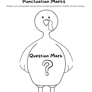 Thanksgiving English & Spanish Punctuation Marks Worksheet Cut and ...