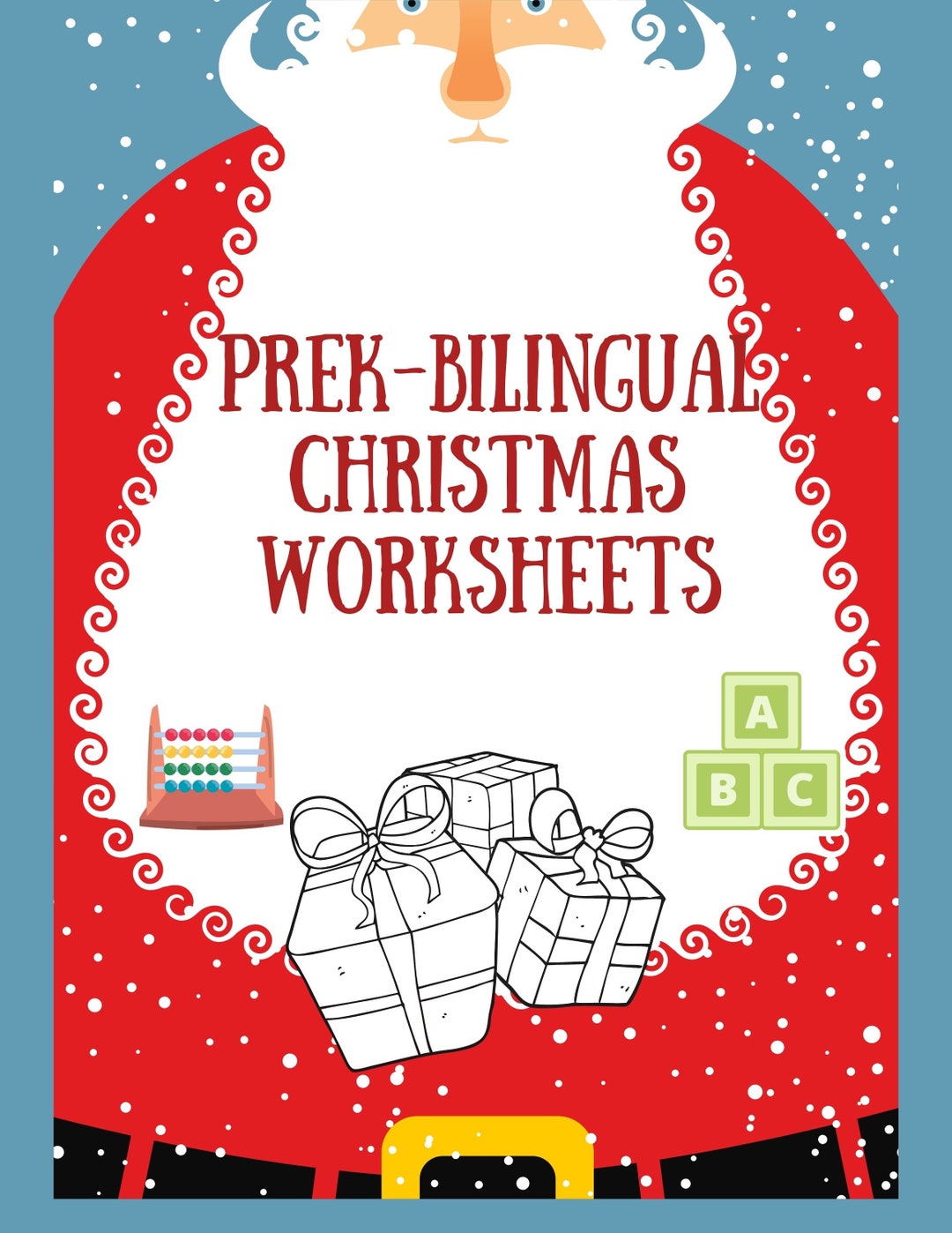 Prek- Holiday Theme Bilingual Workbook - Etsy