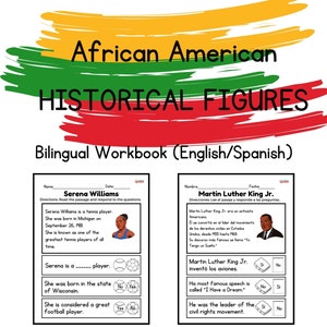 English/spanish Early Readers Black History Month Workbook Reading ...