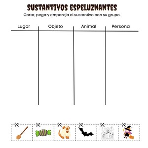 Halloween Nouns Worksheet, Spooky Nouns, Nouns Worksheet, Nouns ...