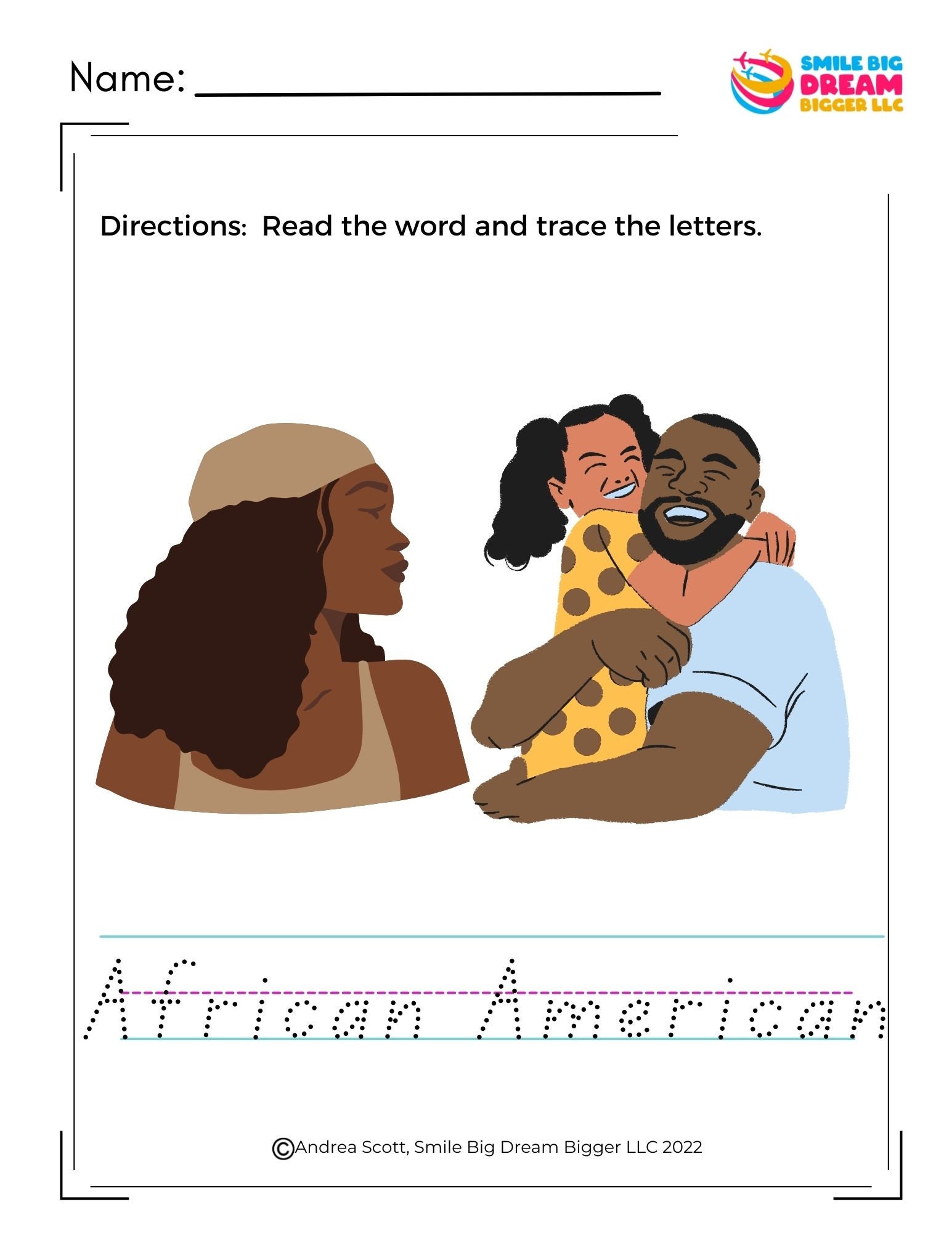 Prek Juneteenth Workbook, English/spanish Activity, Tracing Words ...
