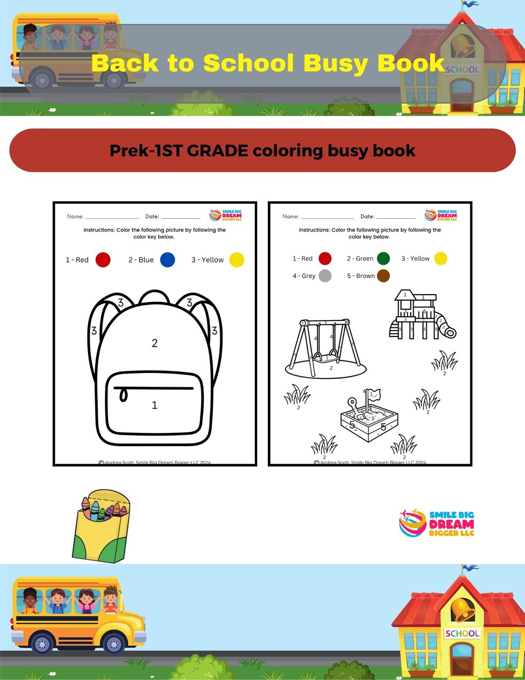 Prek-1st Grade Activity| Art & Craft | Kids Coloring Book | Back to ...