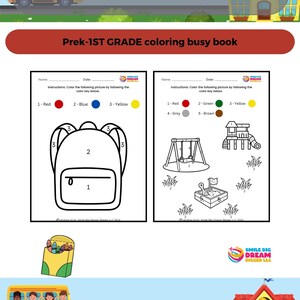 Prek-1st Grade Activity| Art & Craft | Kids Coloring Book | Back to ...