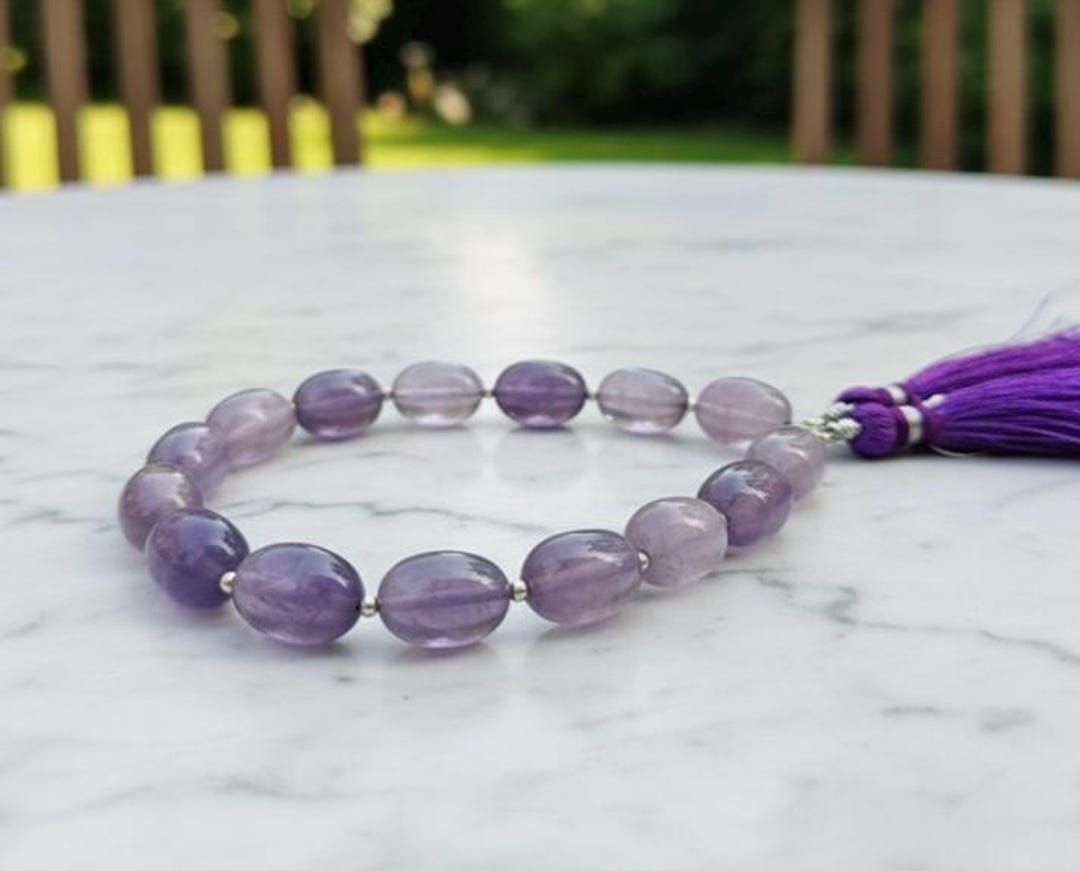 Natural Purple Fluorite Smooth Beads | 15 Piece Oval Shape Briolettes ...