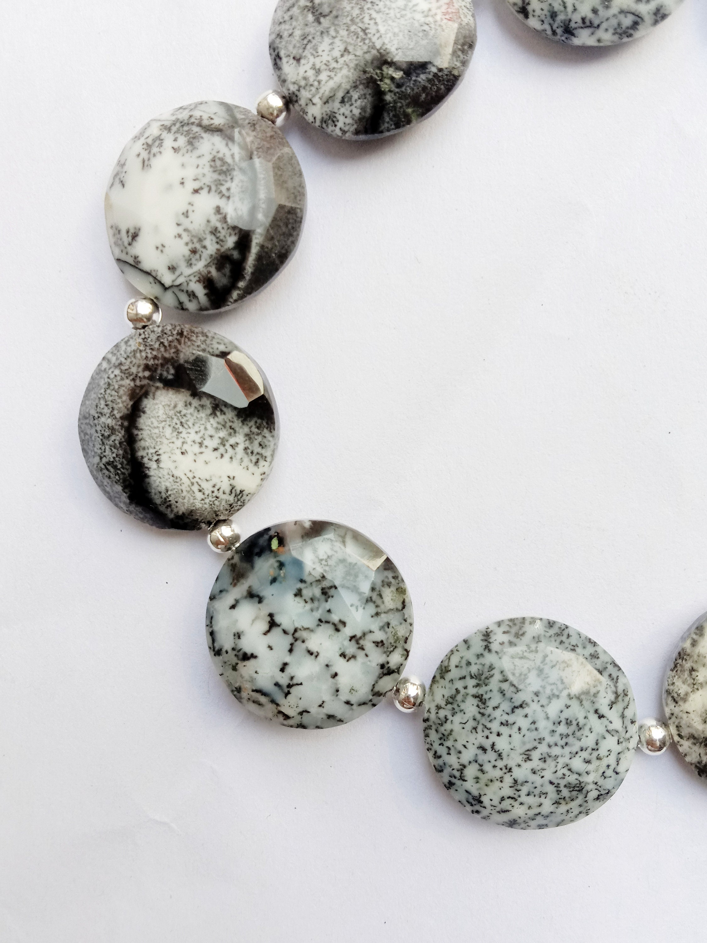 AAA 10 Piece Faceted Dendrite Opal Coin Shape Beads - Etsy