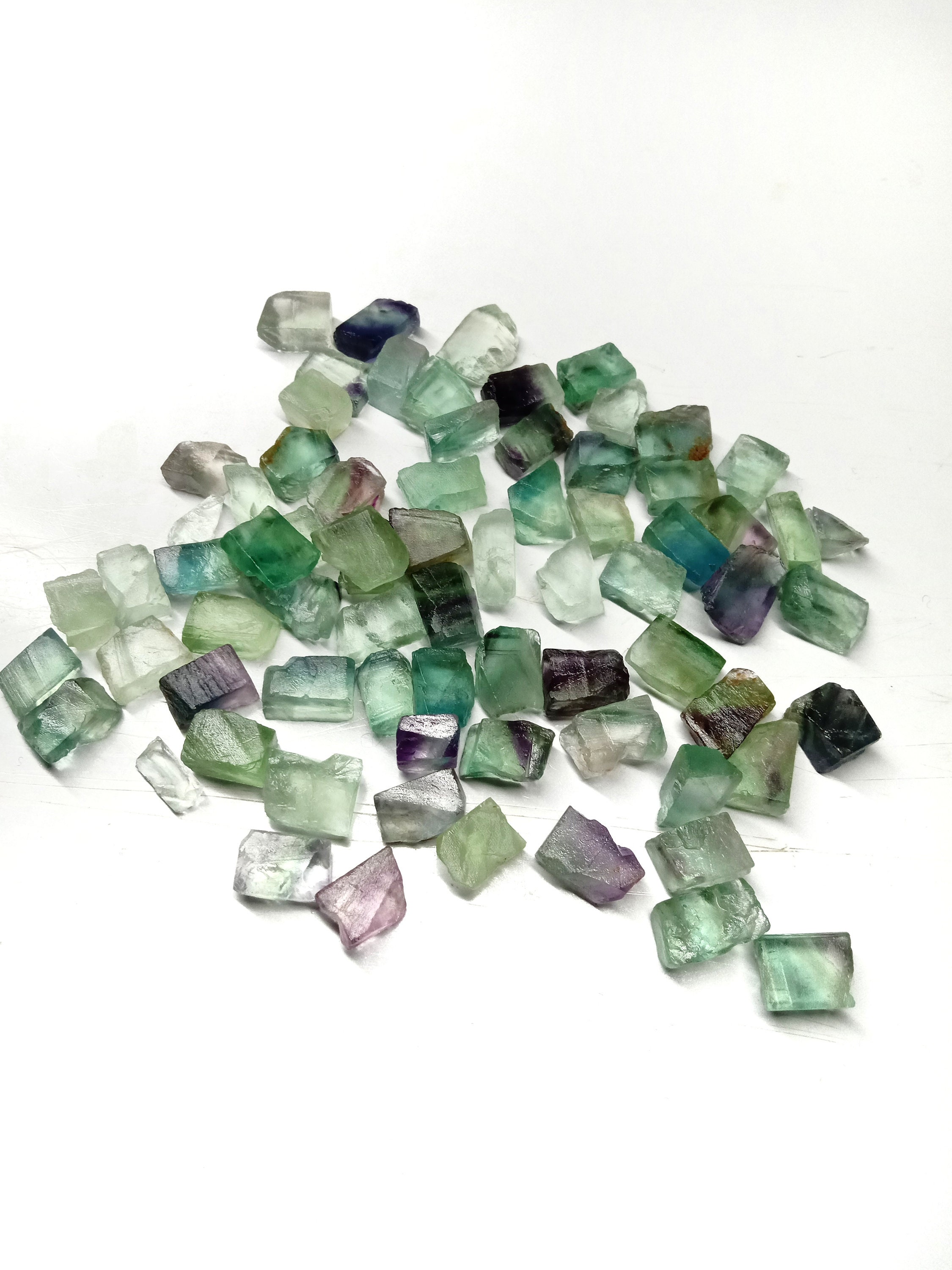 Naturale Multi Colour Fluorite Rough Gemstone Fluorite - Etsy