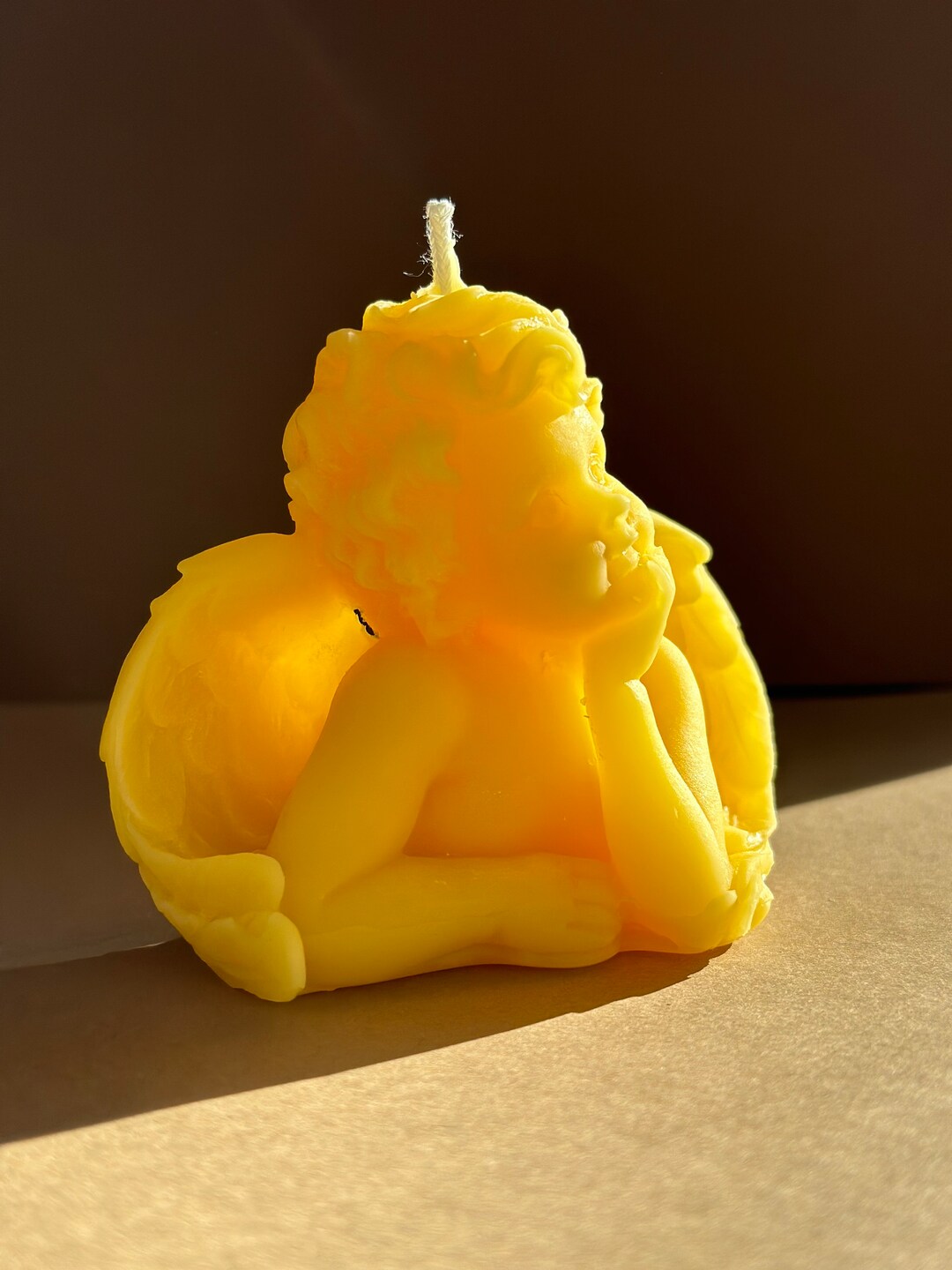 100% Pure Beeswax Cherub Angel Wings Candle - Etsy