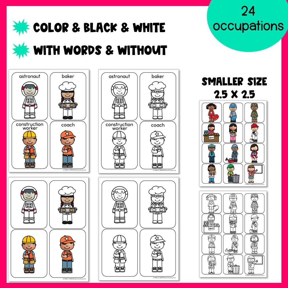 Community Helpers Flashcards for Kids Speech Therapy Materials ...
