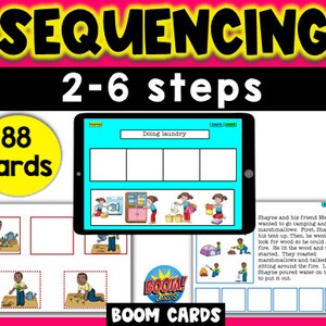 Sequencing 2-6 Steps Boom Cards Digital Educational Learning Resources ...