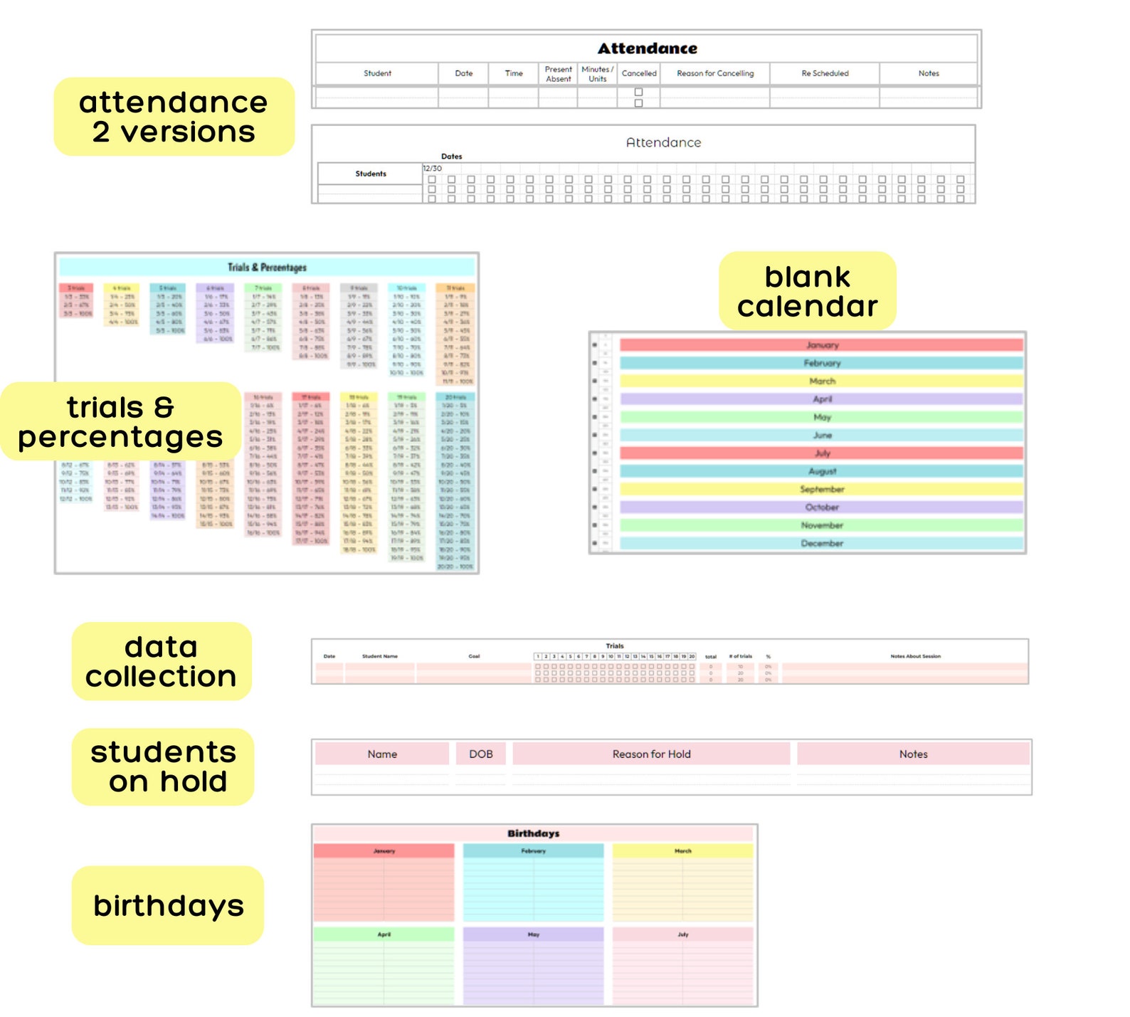 Data Collection, SLP Planner, Document Organizer, SLP Data Tracker, SLP ...