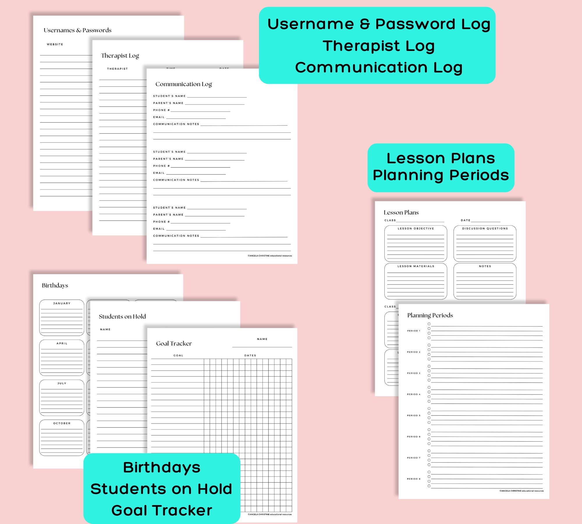 Data Collection, SLP Planner, Document Organizer, SLP Data Tracker, SLP ...