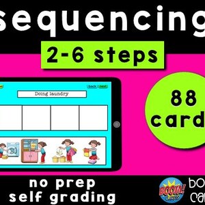 Sequencing 2-6 steps boom cards digital educational learning | Etsy