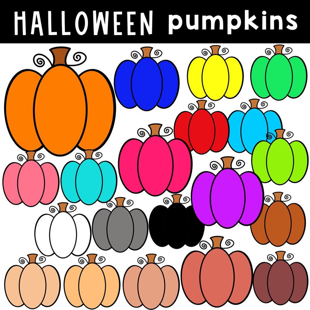 Pumpkins Clip Art Halloween and Fall Pumpkins - Etsy
