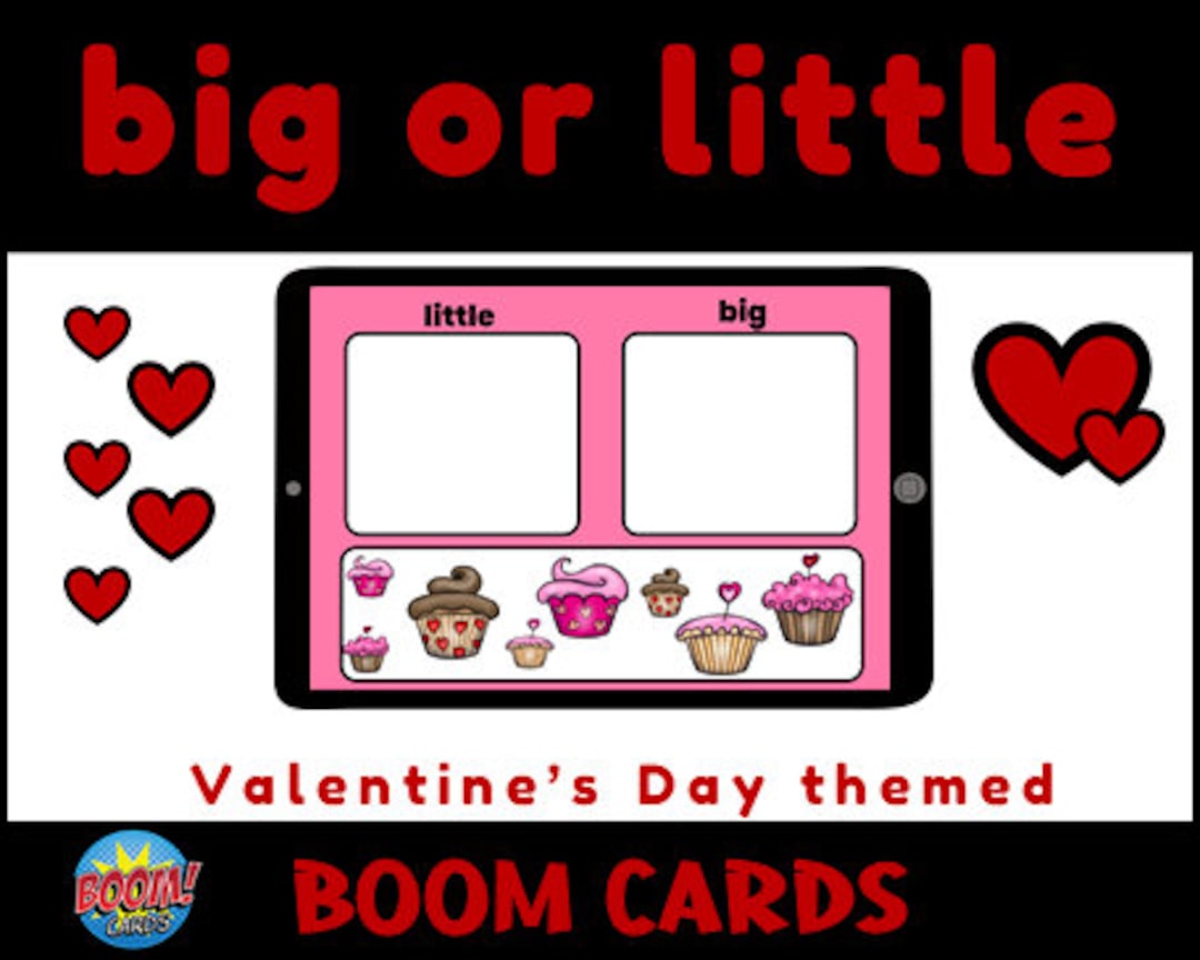 Big or Little Valentine's Day Themed Digital Boom Cards - Etsy